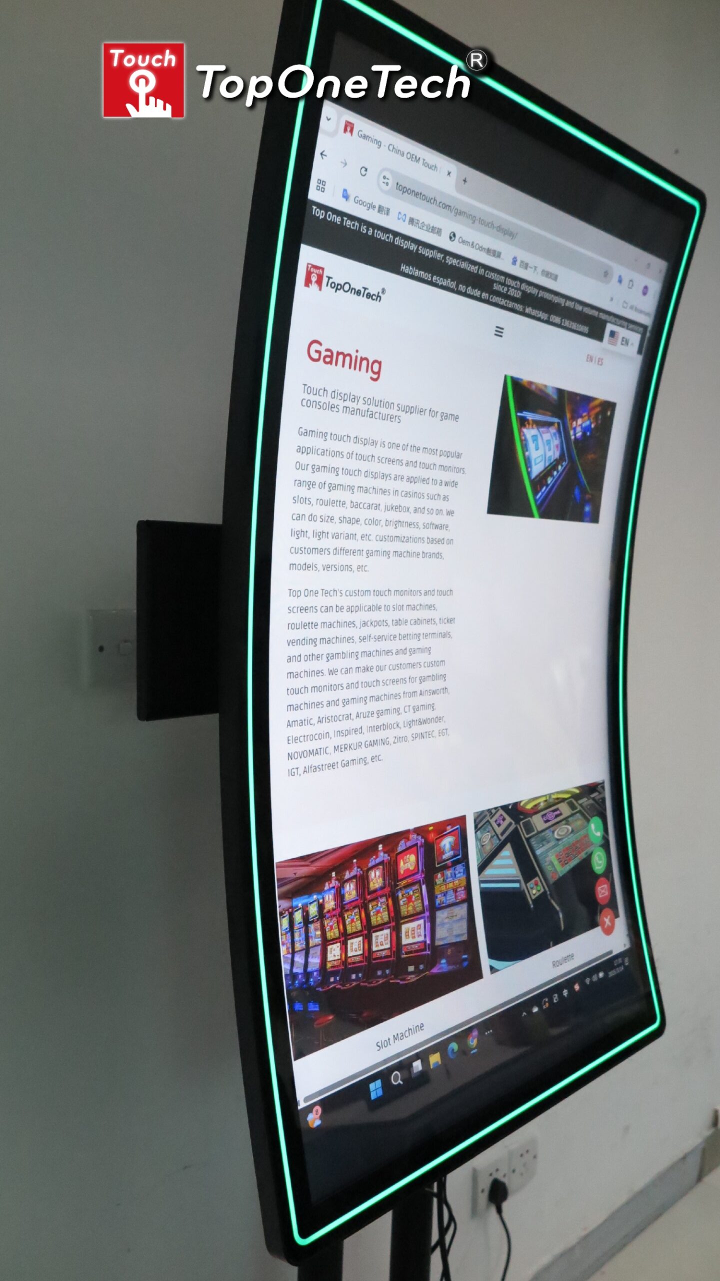 43 Inch C Curved Touch Monitor with LED Light: Immersive Display ...